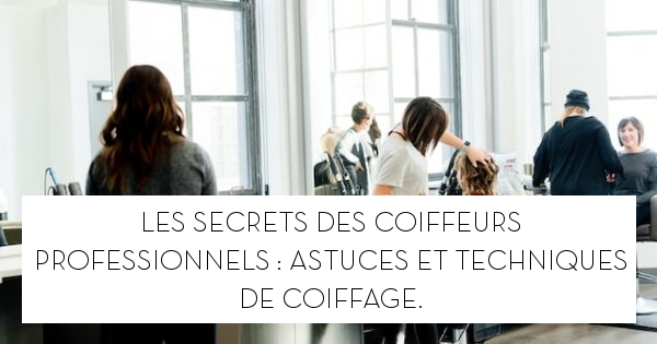 Les secrets des coiffeurs professionnels : Astuces et techniques de ...